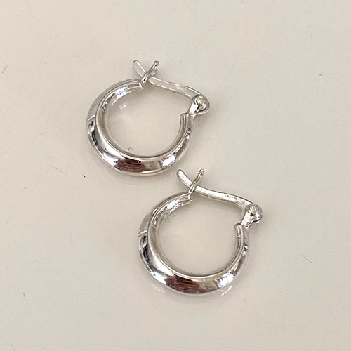Sterling silver mini clip hoop earrings 12mm size | VDM Jewellery