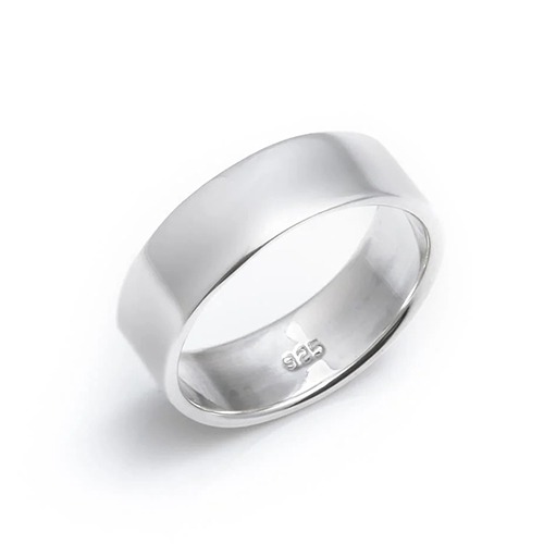 Sterling silver 9mm wide solid silver Women and Men’s plain band ring ...